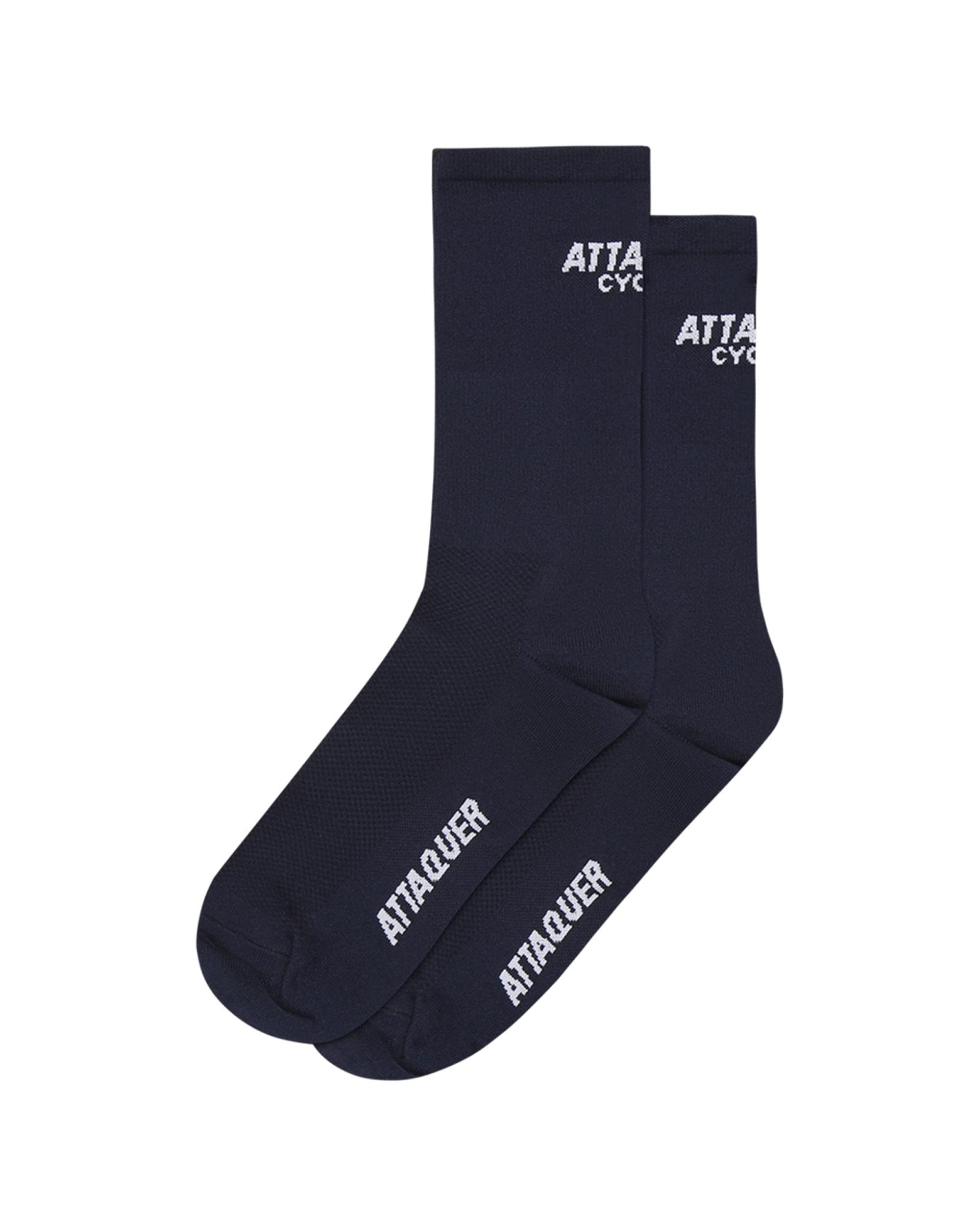 Attaquer Vertical Logo Socks Navy / L – I Ride Bike Shop LLC